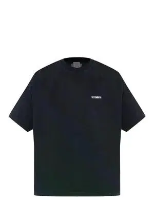 Vetements Logo-embroidered T-shirt - Black