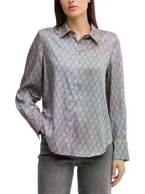 JOOP! Geometric Print Blia Blouse - Blue