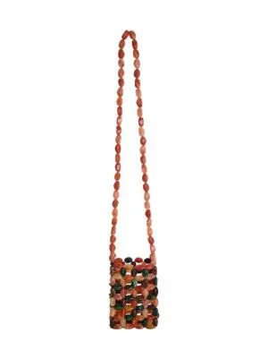 0711 TBILISI Gina Beaded Mini Bag - Orange