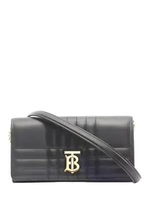 Burberry Lola Leather Shoulder Bag - Black