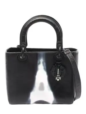 Dior Lady Leather Tote Bag - Black