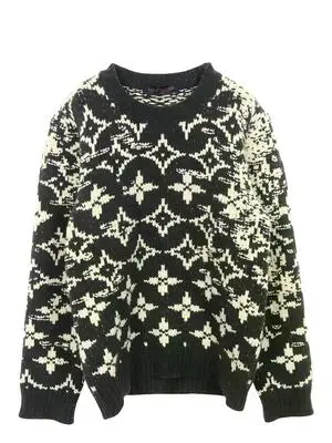 LOUIS VUITTON 2010s Monogram Sweater - Black