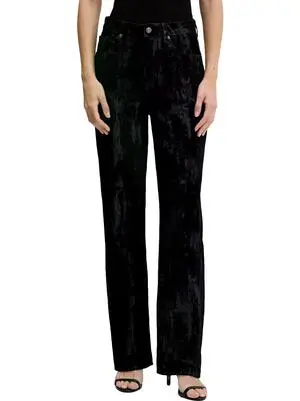 Sisley Textured Straight-leg Jeans - Black