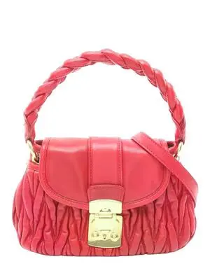 Miu Miu Matelassé Handbag - Red