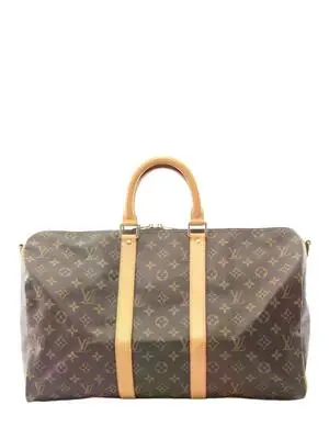 LOUIS VUITTON 1999 Keepall Bandouliere 45 Monogram Boston Luggage - Brown