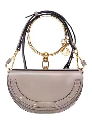 Chloé Nile Bracelet Metallic-handle Tote Bag - Grey