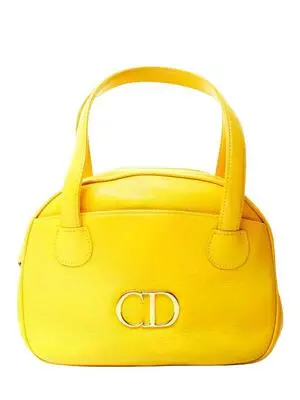 Dior 1990s Logo Bowling Bag - Yellow