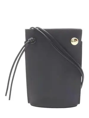 Loewe Pebble Dice Leather Shoulder Bag - Black