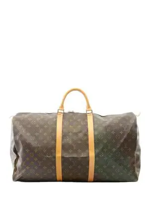 LOUIS VUITTON 1999 60 Keepall Monogram Leather Bag - Brown