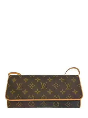 LOUIS VUITTON 2001 Gm Pochette Twin Monogram Canvas Shoulder Bag - Brown