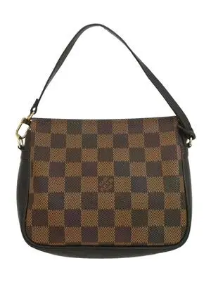 LOUIS VUITTON 1998 Damier Pattern Shoulder Bag - Brown