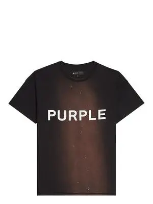 PURPLE BRAND Textured Inside Out Tee - Black