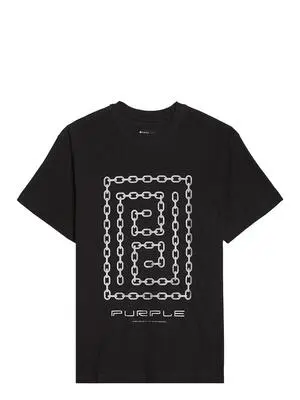 PURPLE BRAND Meander Chain Tee - Black