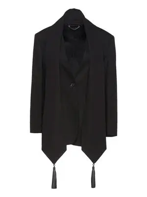 FERRAGAMO Blazer With Tassel Details - Black
