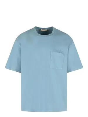 Marni Patched Cotton T-shirt - Blue