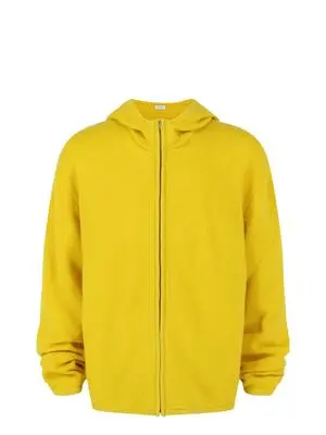FERRAGAMO Cashmere Blend Zip-up Hoodie - Yellow