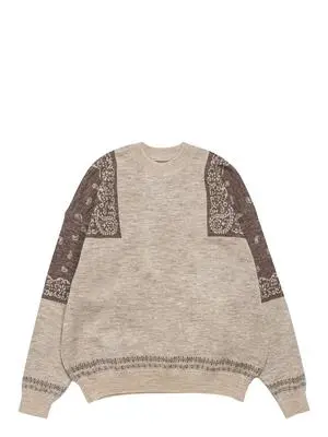 Kapital 12g Wool Bandana Crew Sweater - Brown