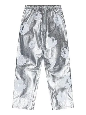 DENIM TEARS Leather Cotton Wreath Sweatpants - Silver