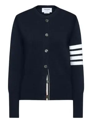 Thom Browne Classic Fit Crew Neck Cardigan - Blue