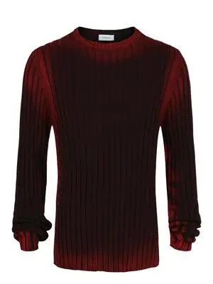 FERRAGAMO Tie-dye Ribbed Sweater - Red