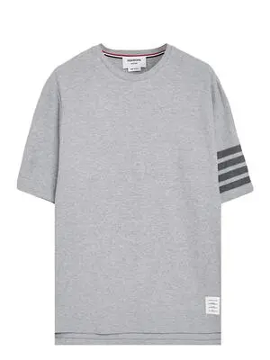 Thom Browne Bar Short-sleeve Tee - Grey