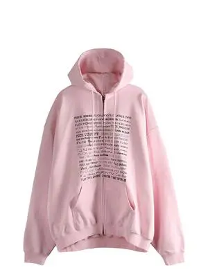 Vetements Zip-up Hoodie - Pink