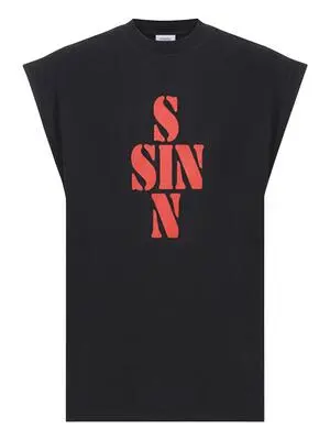 Vetements Sin Sleeveless T-shirt - Black