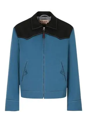 Marni Gabardine Jacket - Blue