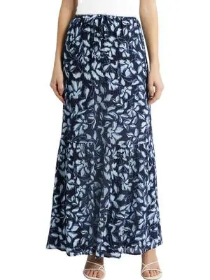 Rails Marulo Floral Tiered Maxi Skirt - Navy Jasmine