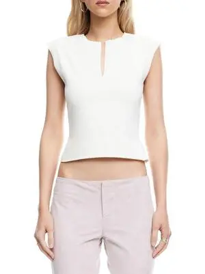 Lioness Tribeca Cap-sleeve Crop Top - Moonlight