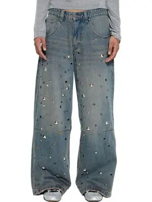 JADED LONDON Bolted Studded Colossus Jeans - Denim