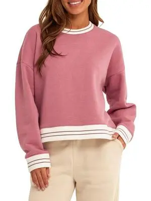 THREADS 4 THOUGHT Triblend Fleece Sweatshirt - Wild Rose/twilight