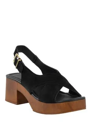 Seychelles Slingback Platform Sandals - Black
