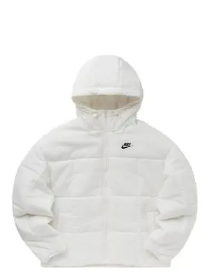 Nike Sportswear Classic Puffer Thermafit Loose Hooded Jacket - White