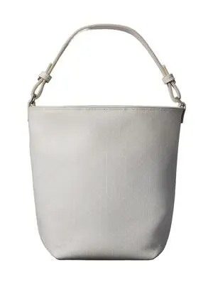 Calvin Klein Allover Emblem Logo Small Bucket Bag With Pouch - Lily White Aop