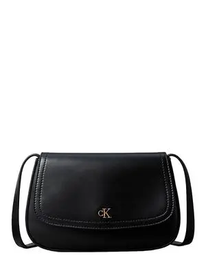 Calvin Klein Monogram Flap Camera Bag Black