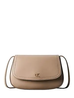 Calvin Klein Monogram Flap Camera Bag Desert Taupe