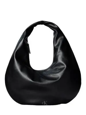 Calvin Klein Pebble Grain Crescent Shoulder Bag - Black