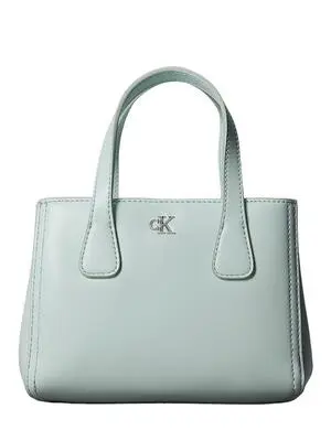 Calvin Klein Monogram Mini Tote Crossbody Bag - Whispering Blue
