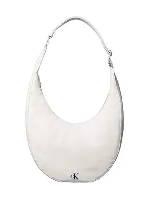 Calvin Klein Curved Shoulder Bag - White Alyssum