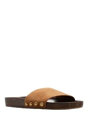 Aldo Studded Slide Sandal - Light Brown