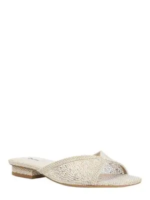 Dune London Naya Crystal Studded Sandals - Gold