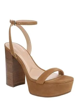 FAVORITE DAUGHTER Ruby Ankle Strap Platform Sandal - Brown Sugar