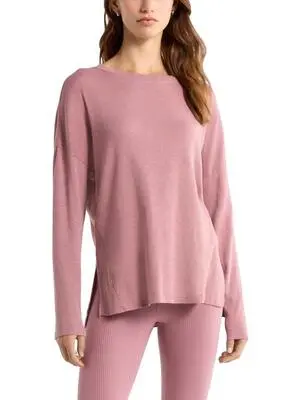 Zella Ease Up Long-sleeve T-shirt - Purple Wistful