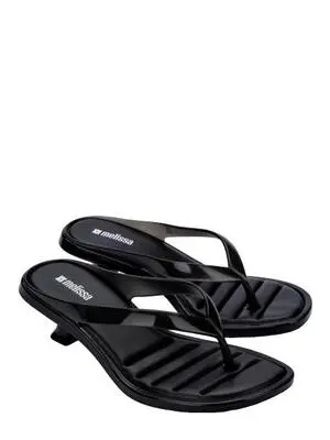 Melissa Kitten Heel Flip Flop - Black