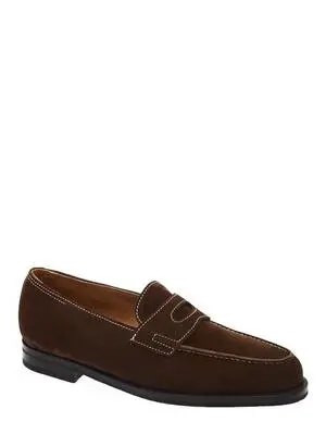 John Lobb Lopez Penny Loafer - 2y-dark Brown