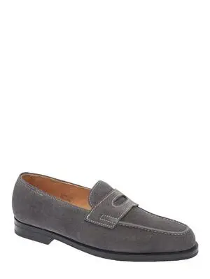 John Lobb Lopez Penny Loafer - Carbon