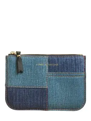 Comme Des Garçons Denim Pocket Leather Pouch - Blue