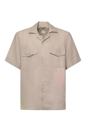 Eleventy Chest-pocket Short-sleeve Shirt - Neutrals