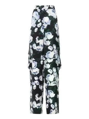 Stella McCartney Floral-print Cargo Pants - Black